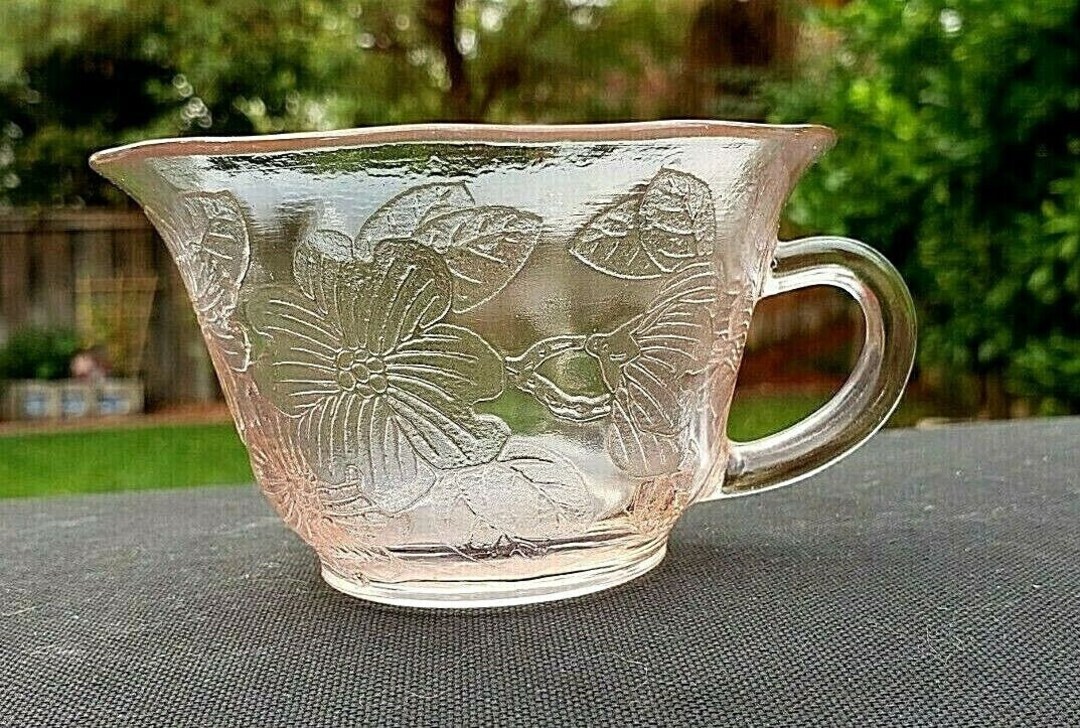 Vintage Pink Dogwood Thin Cup - Etsy
