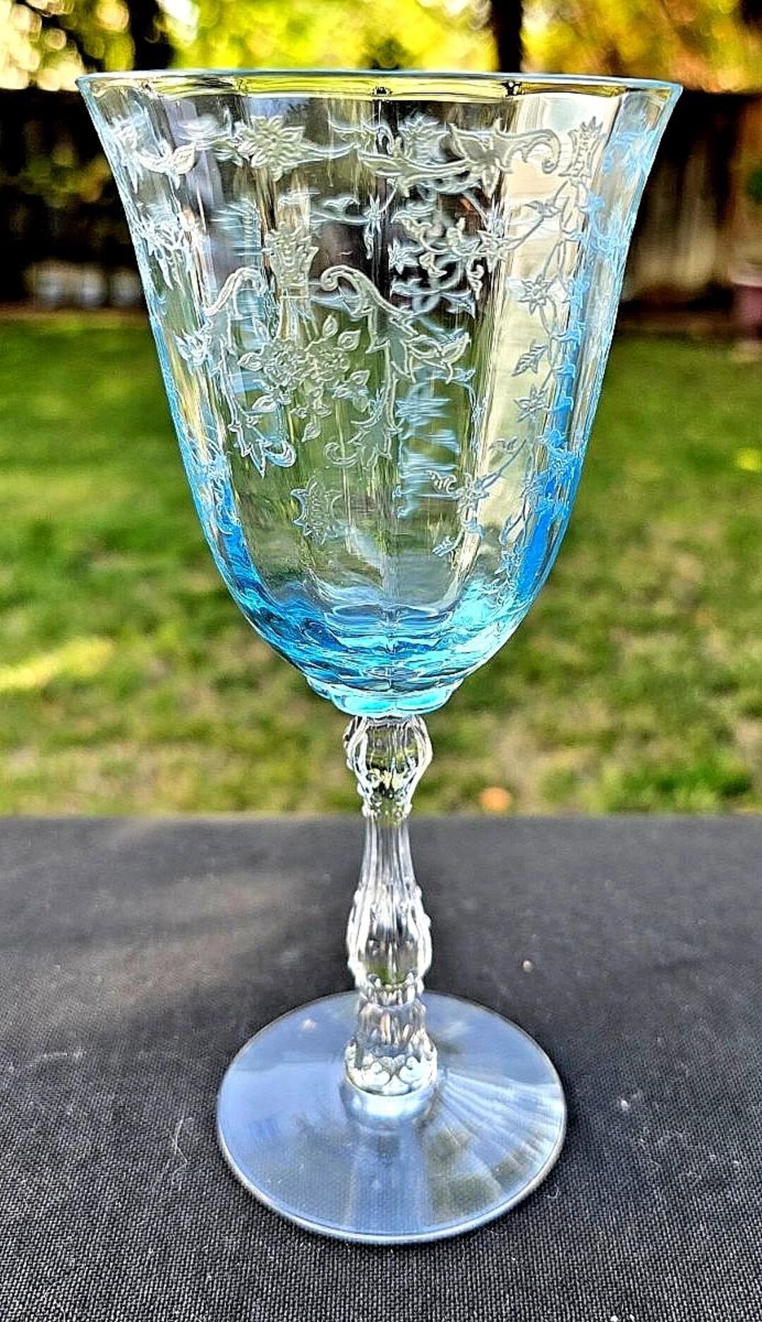 Blue Fostoria Navarre 6016 Water Goblet 7 5/8" X 3 3/8" - Etsy