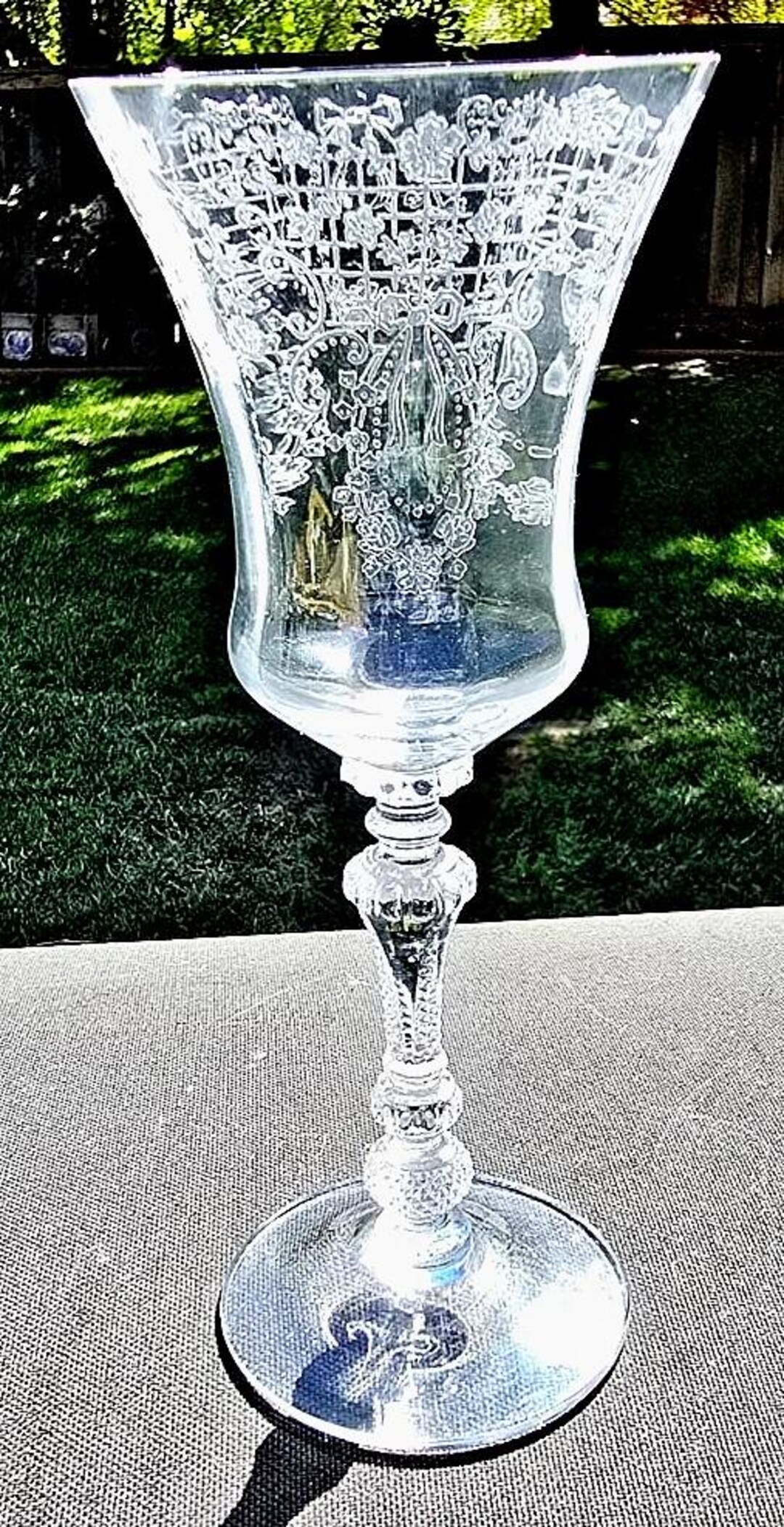 Crystal Cambridge 7" Minerva Claret Wine 4 Oz Stem #3500 - Etsy