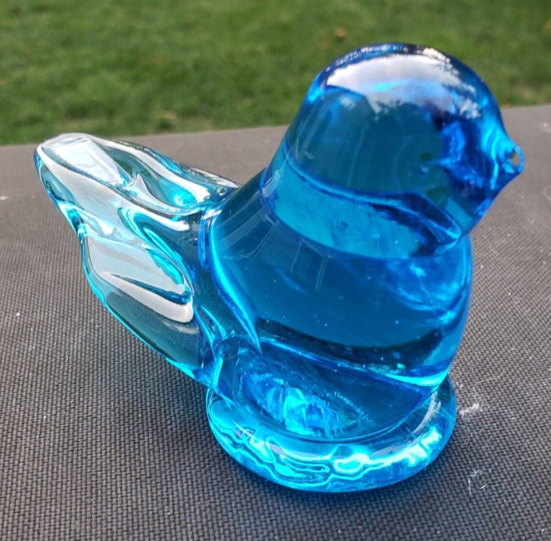 Art Glass Blue Bird of Happiness Bird Figure Signed W WARD 1996 4x2 - Etsy