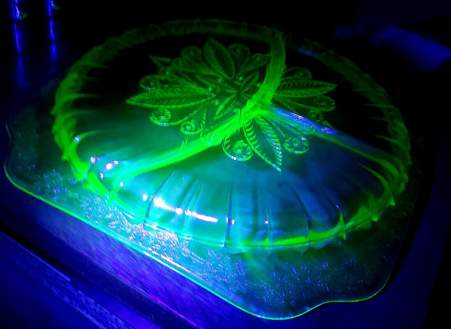 Vintage Uranium Vaseline Green Adam Depression Glass Grill Plate 9 1/2 ...