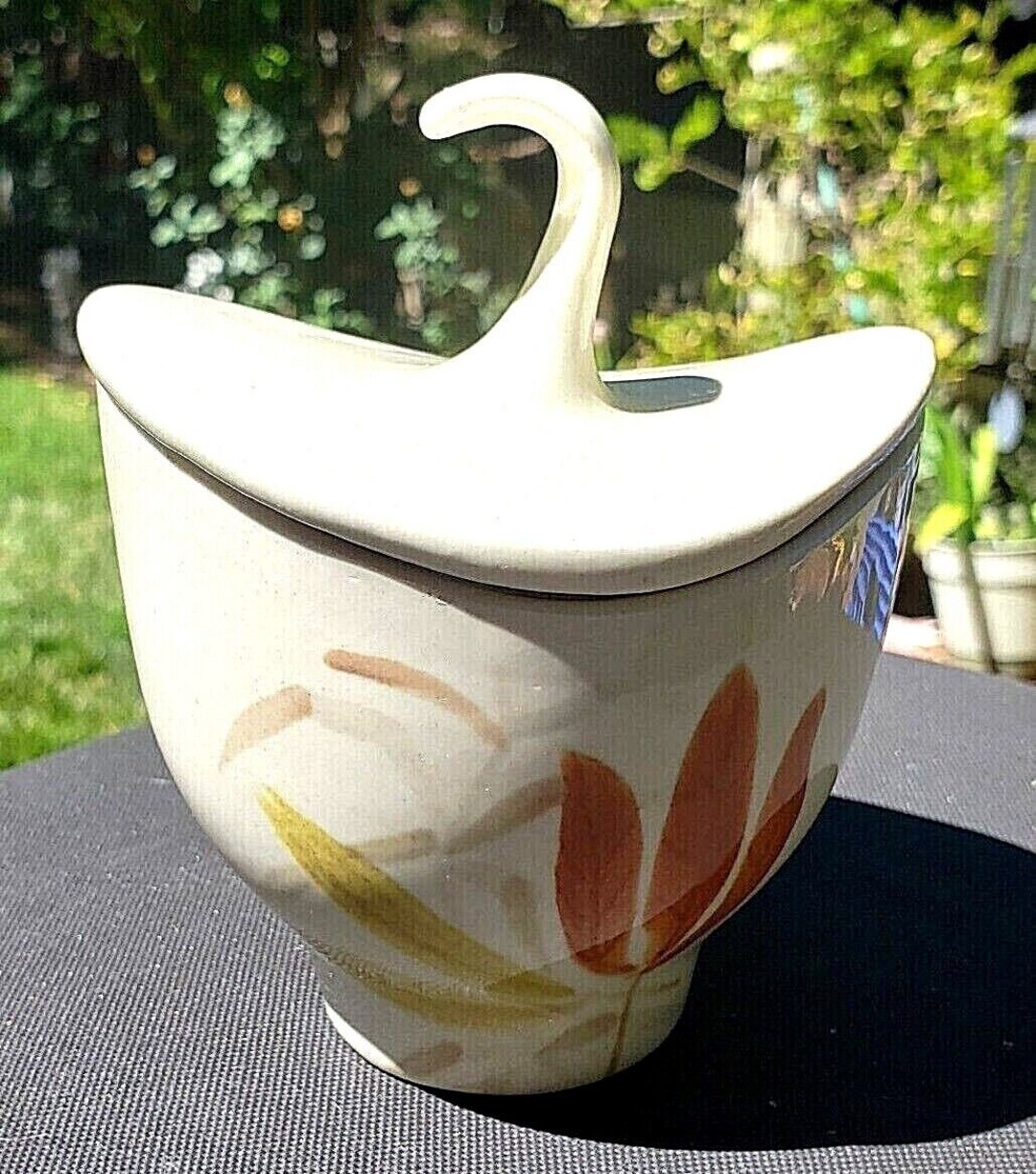 Vintage Red Wing Pottery Random Harvest 3 1/2" Sugar Bowl and Lid ...