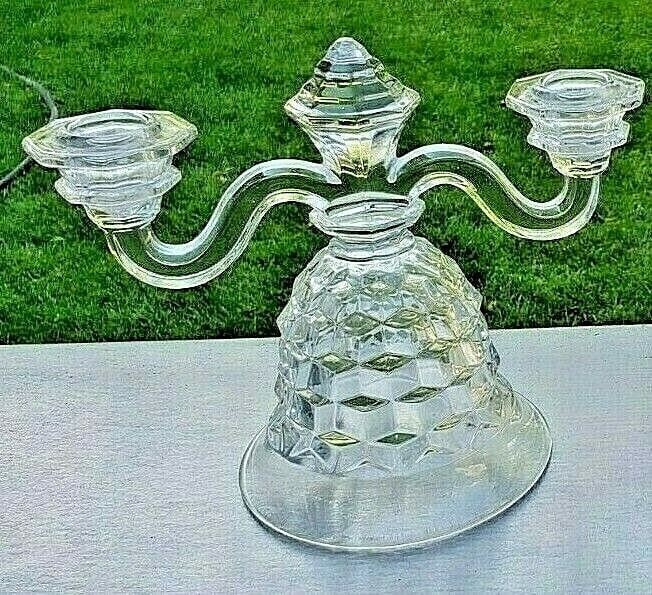 Rare Fostoria American Fostoria Double Arm Bell Shaped Candlestick ...