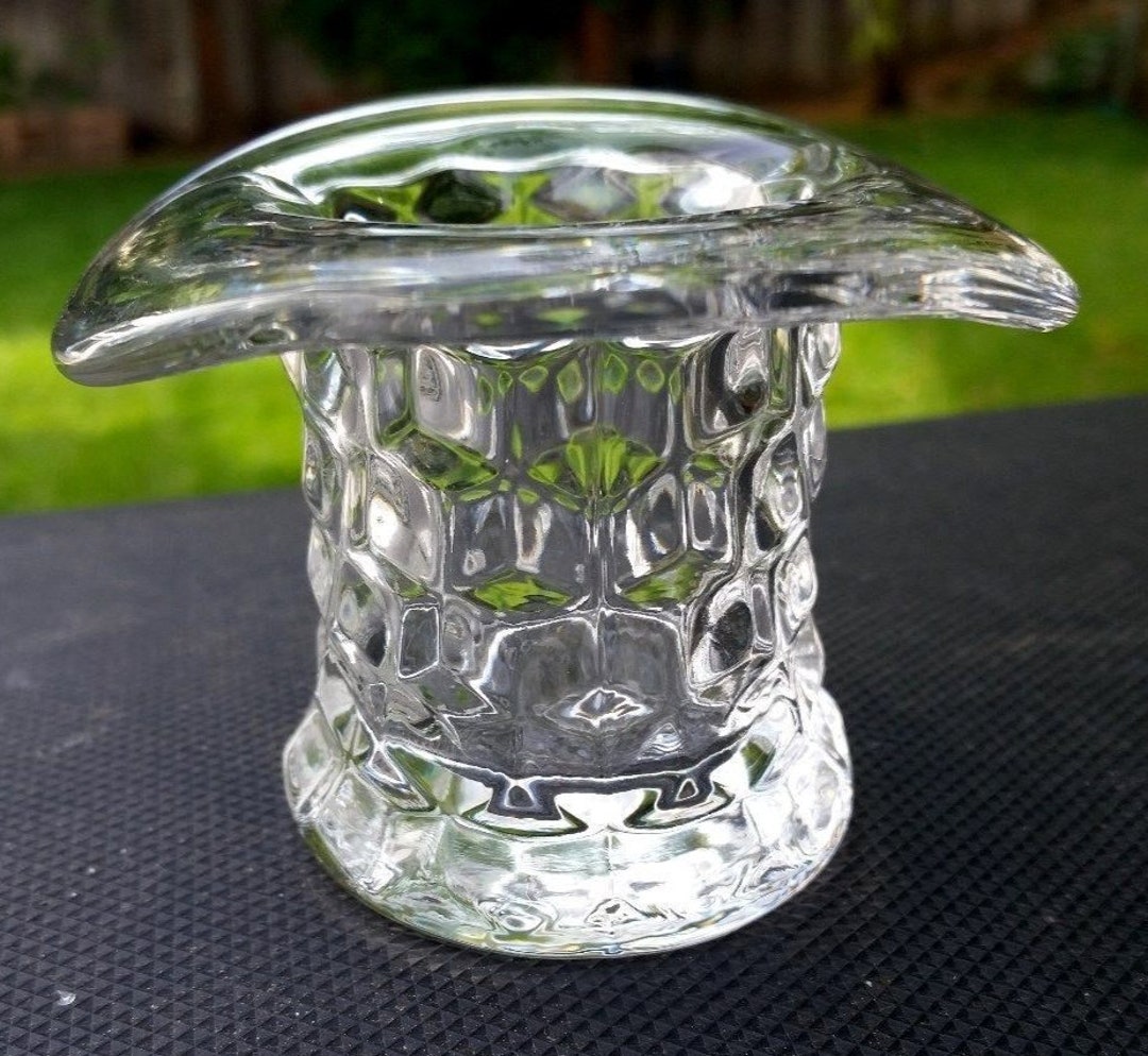 Crystal Fostoria American Top Hat Topper 3" Tall - Etsy
