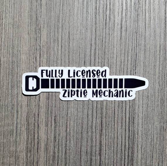 Fully Licensed Ziptie Mechanic Vinyl Waterproof Sticker - Etsy
