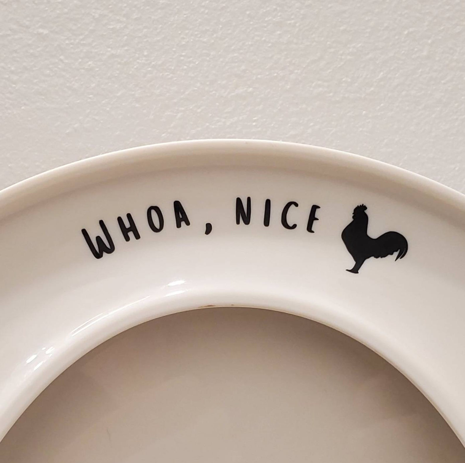 Whoa Nice Cck Toilet Seat Decal - Etsy