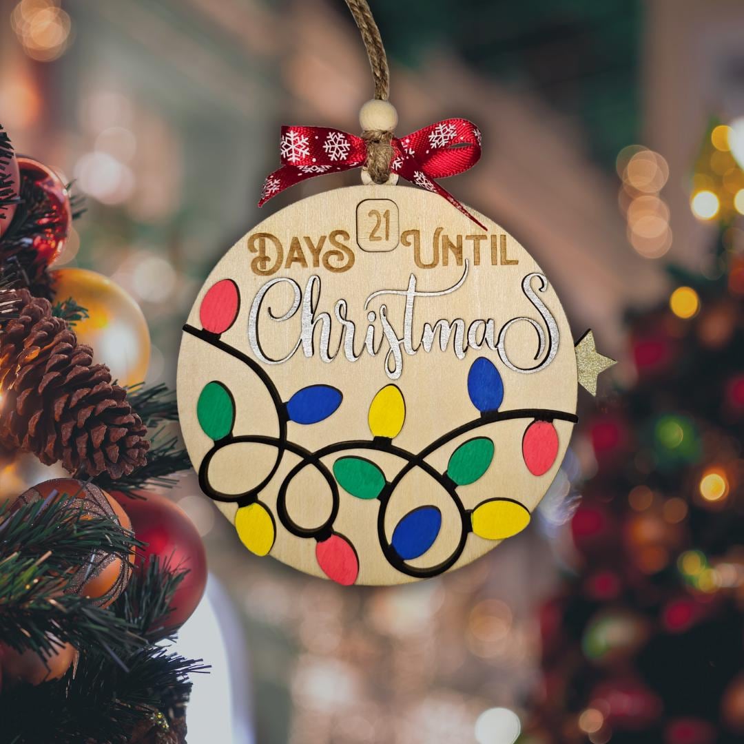 Interactive Handmade Wooden Christmas Countdown Ornament - 4" - Etsy