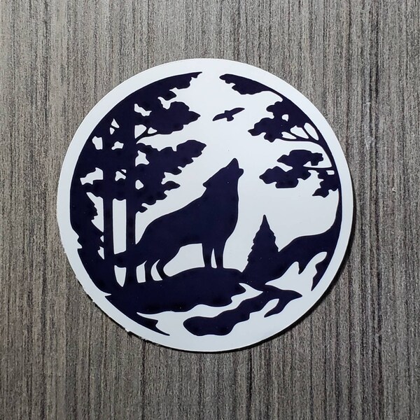 Howling Wolf Decal - Etsy