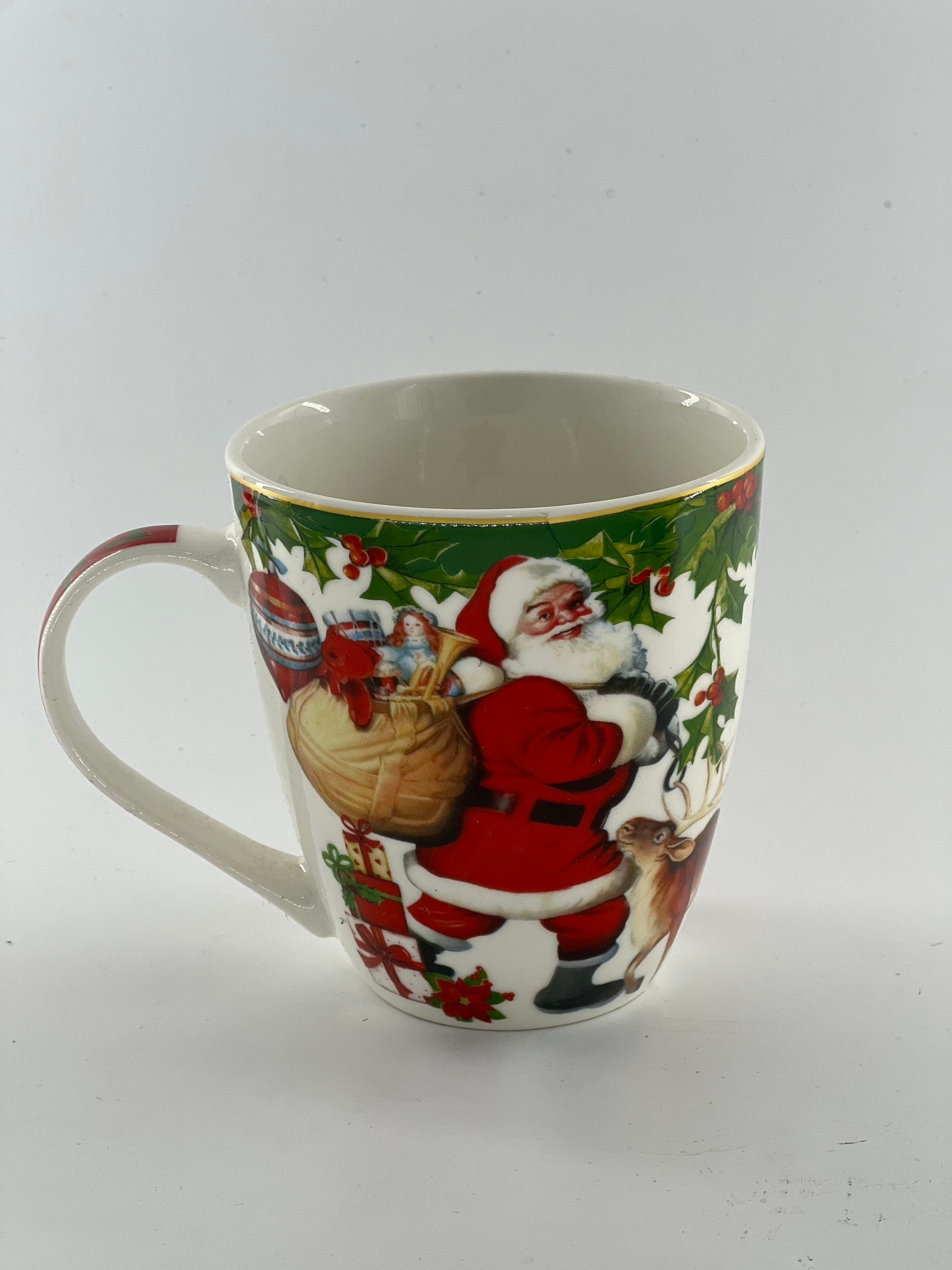 Vintage Santa Claus Mug,holiday Cup Mug Christmas,santa Mug Porcelain ...