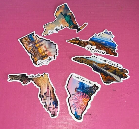 50 States Sticker All States Sticker - Etsy