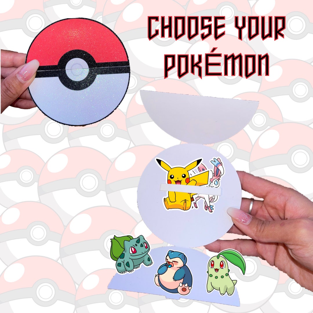 Pokemon Stickers Pokeball With Stickers Cute Pokemon Ball Stickers - Etsy
