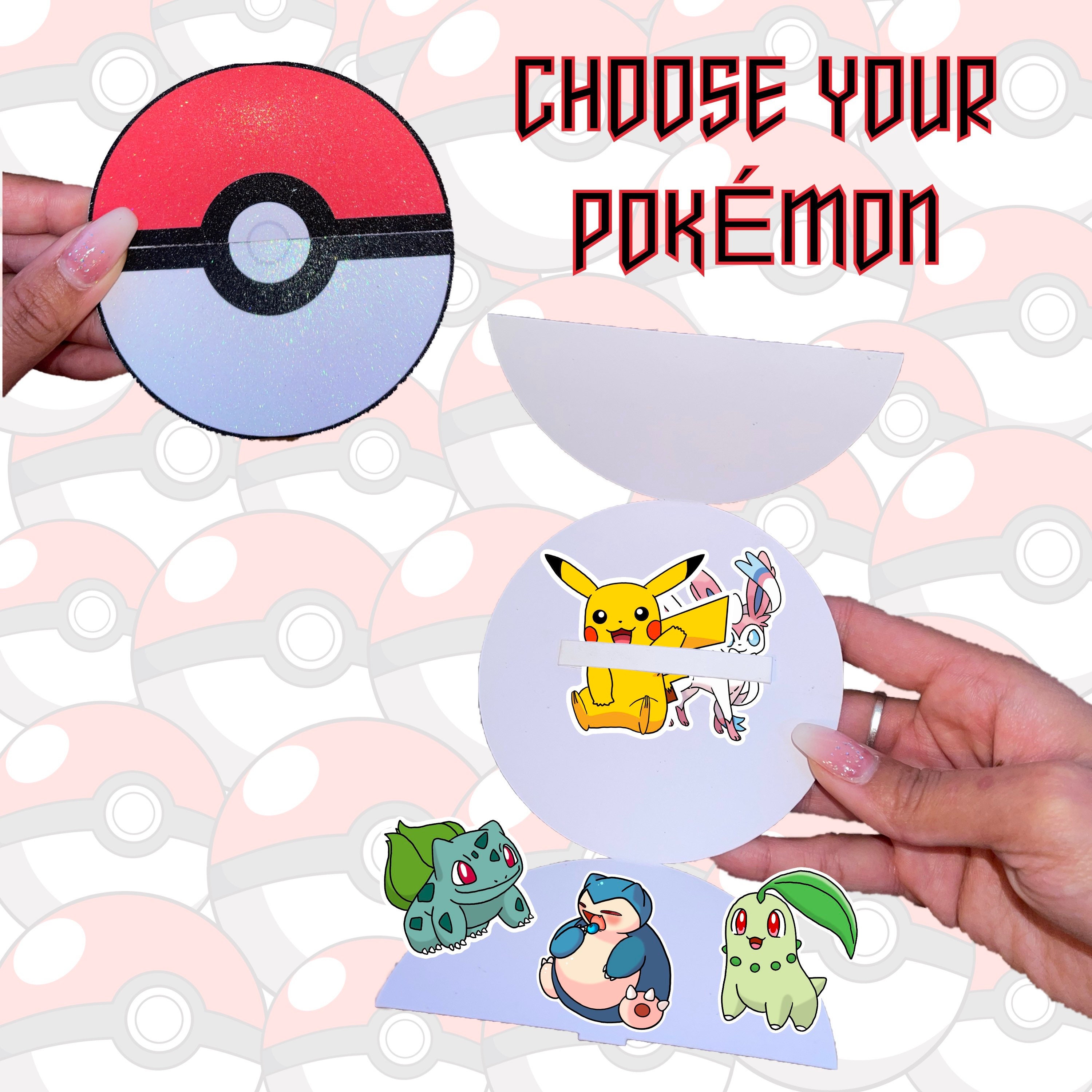 Pokemon Stickers Pokeball With Stickers Cute Pokemon Ball Stickers - Etsy