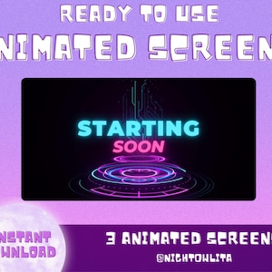 ANIMATED Neon Screen / Starting Soon / Be Right Back / Ending Soon ...