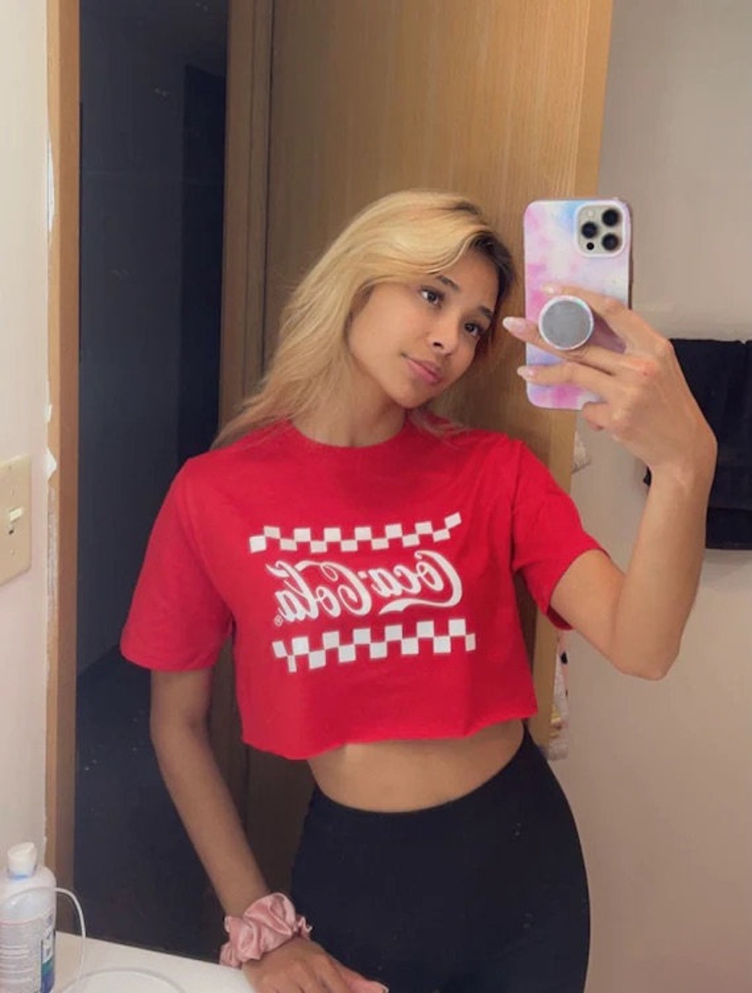 Coca-cola Crop Top Red Summer Crop Top - Etsy