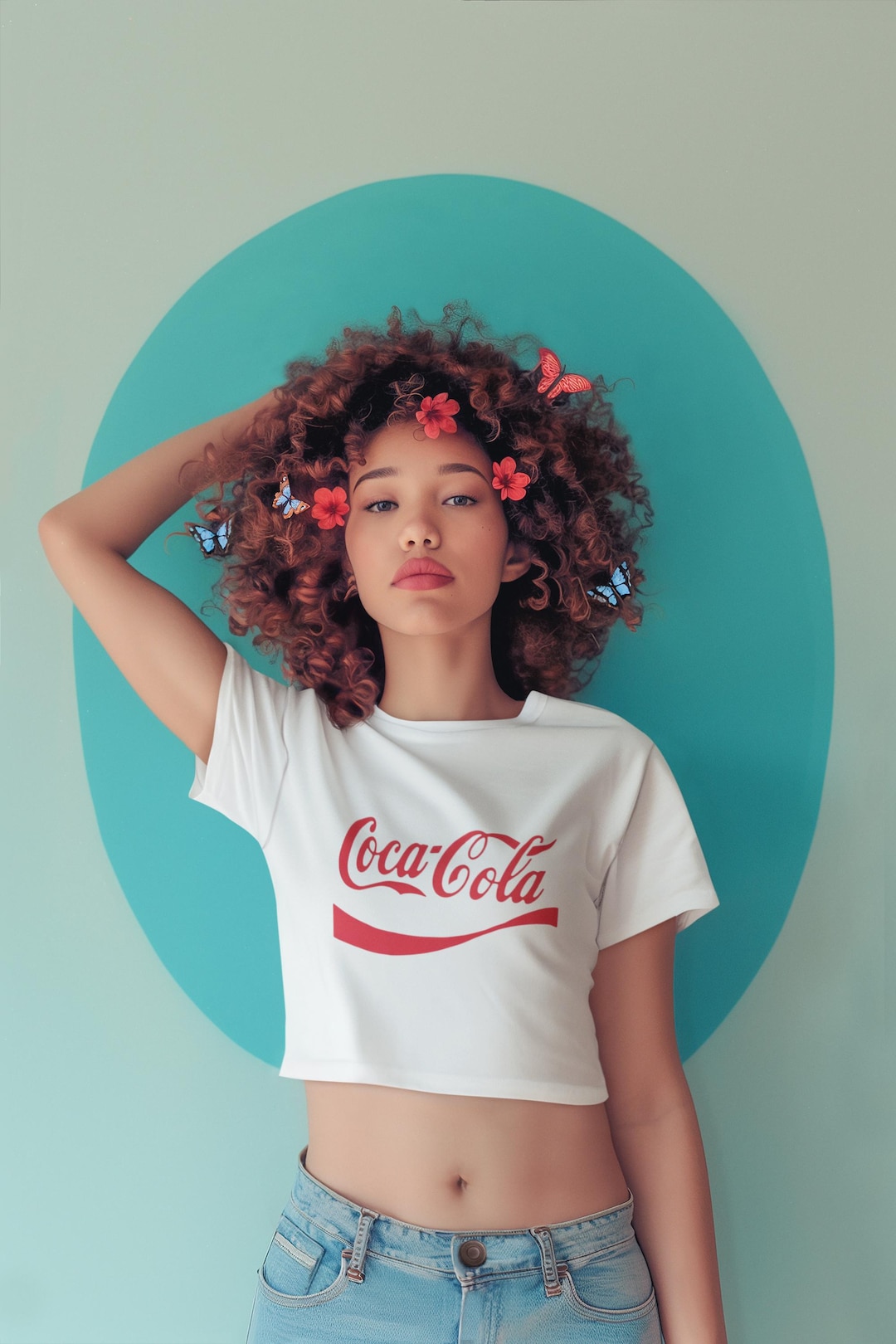 Coca-cola Crop Top | White Summer Crop Top - Etsy