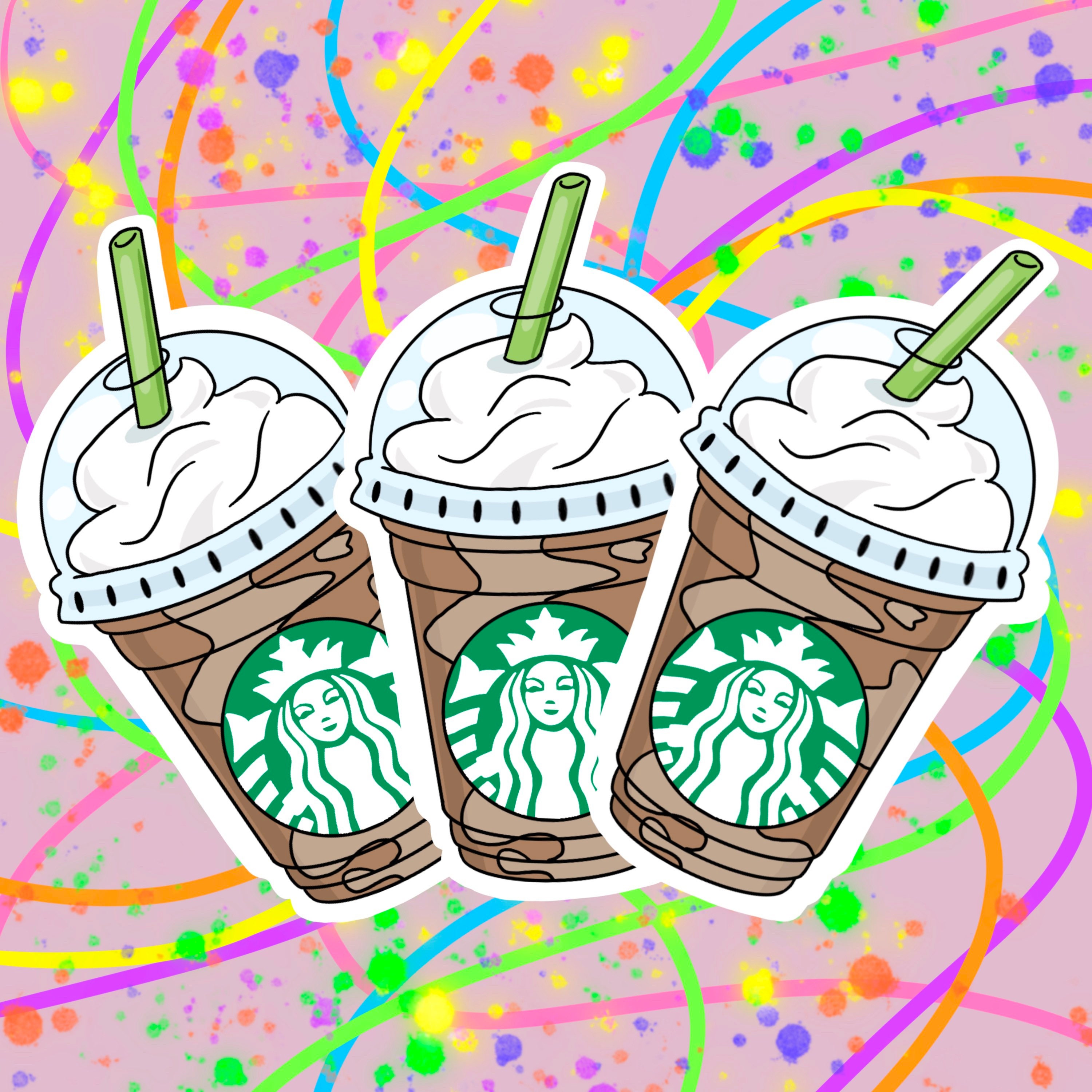 Starbucks Sticker | Starbucks Drink Sticker - Etsy