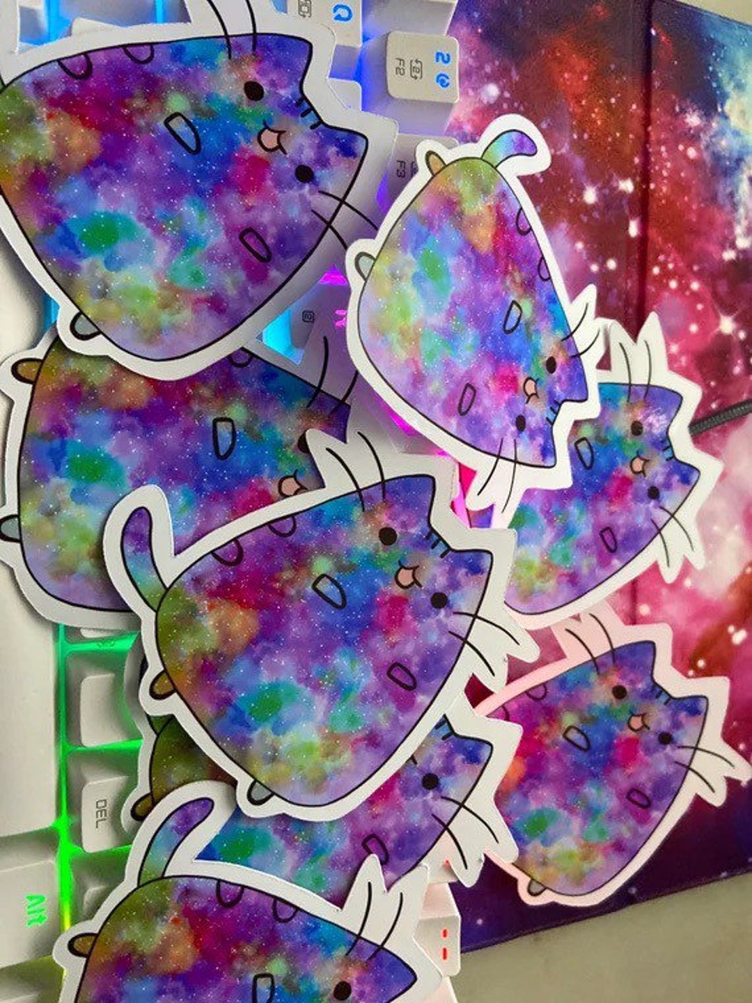 Galaxy Kitty Sticker | Decal Sticker for Laptop, Bottle, Etc | Cute ...