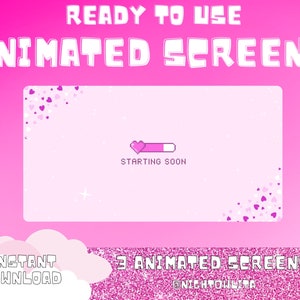 ANIMATED Cute Heart Setup Screen / Starting Soon / Be Right Back ...
