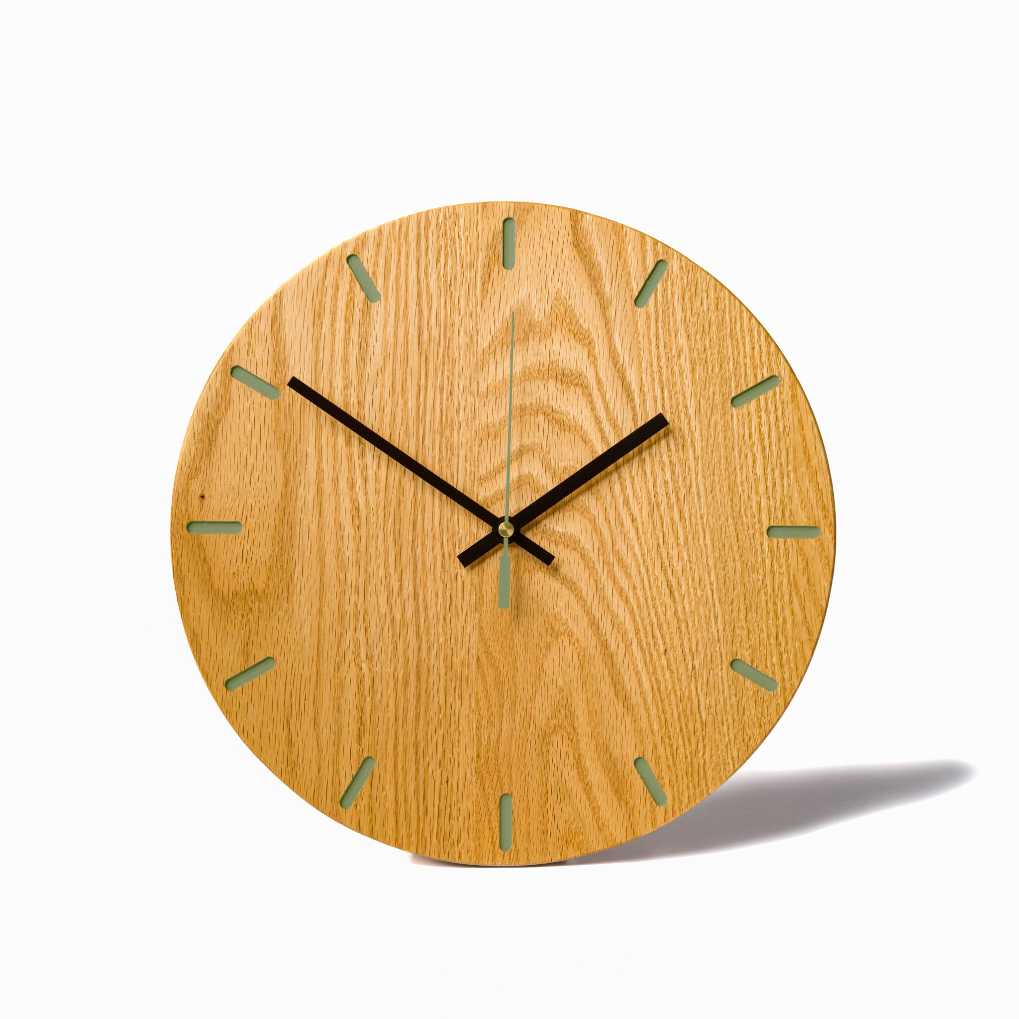 Mid Century Modern Wall Clock, Wooden, Minimalist - Etsy