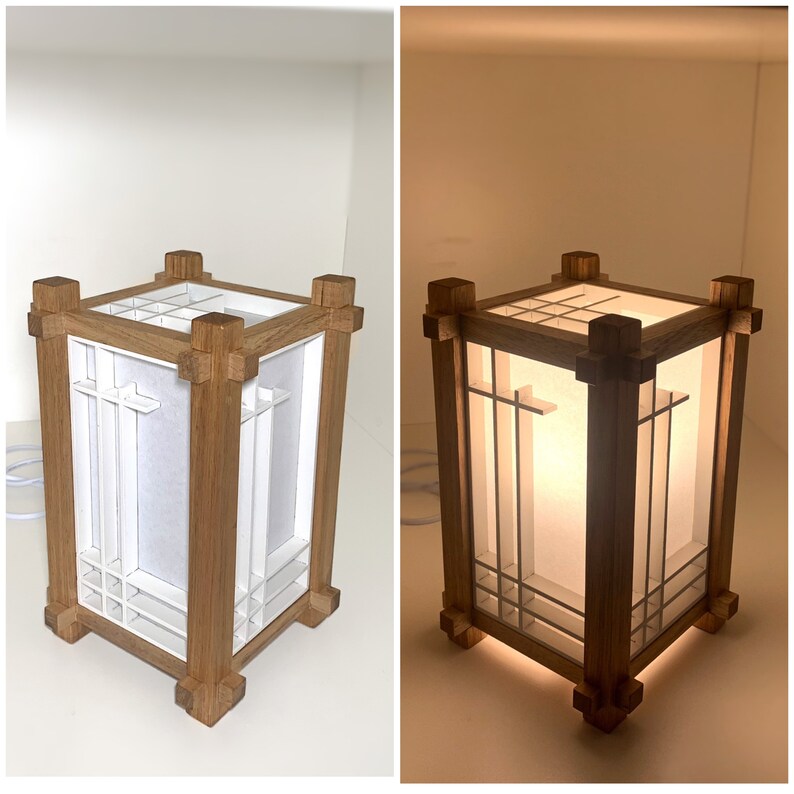 Shoji Lamp Japanese Style Minimal Light - Etsy