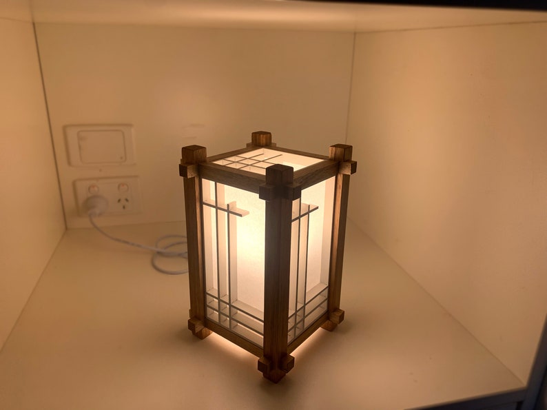 Shoji Lamp Japanese Style Minimal Light - Etsy