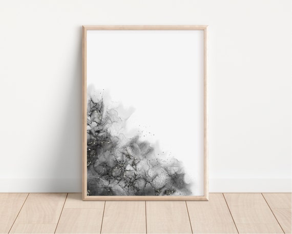 Grey and White Poster Modern Printable Digital Download - Etsy