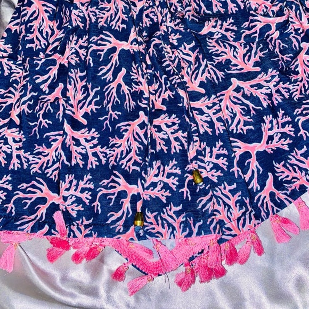 Simply Southern Shorts Blue and Pink Pattern Comfy High Waisted - Etsy