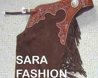 Simplicity Suede Chap Fringed Chap Custom Made Chap Hand Made Chap ...