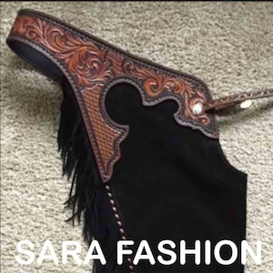 Custom Hand Made Western Chinks / Chaps- Sand Color Suede Chinks/ Chaps ...