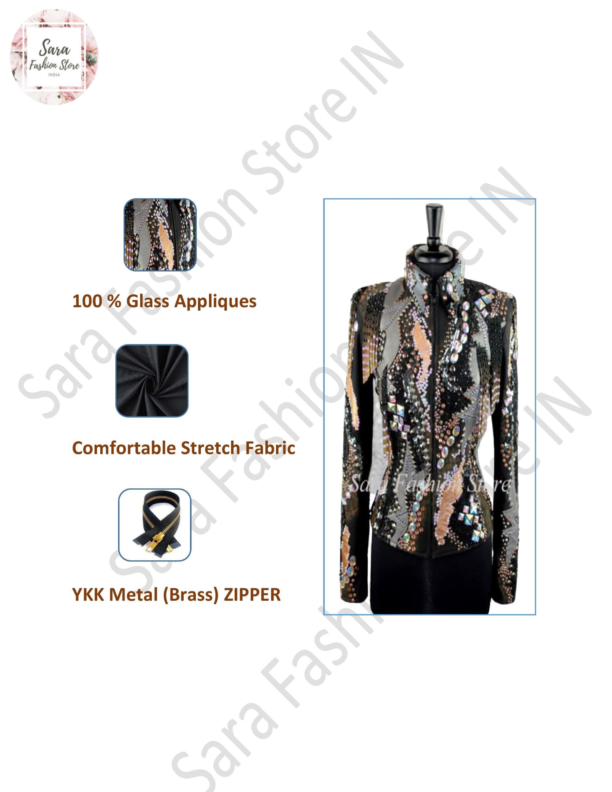 Western Women Show Jacket Black Silver & Copper Jacketbase - Etsy