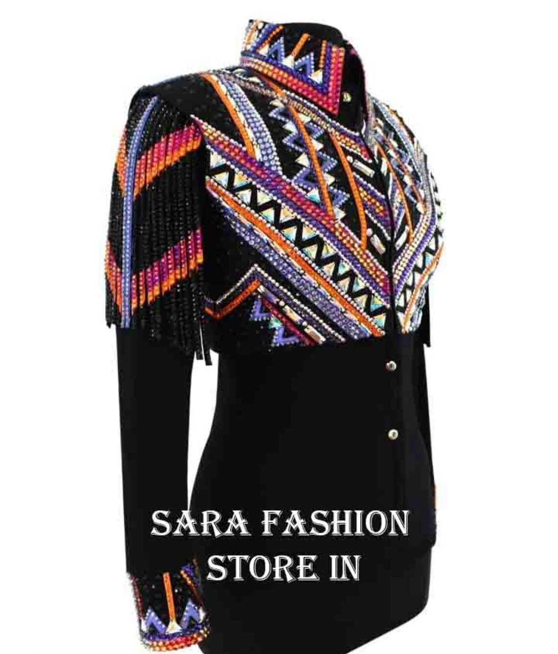 Bolero With Black Shirt Western Custom Bolero, Showmanship Bolero ...