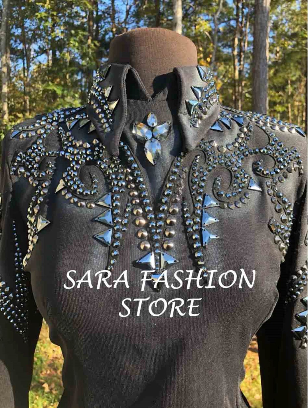 New Arrival Trudy Black Label Black on Black Horseman Ship Western ...