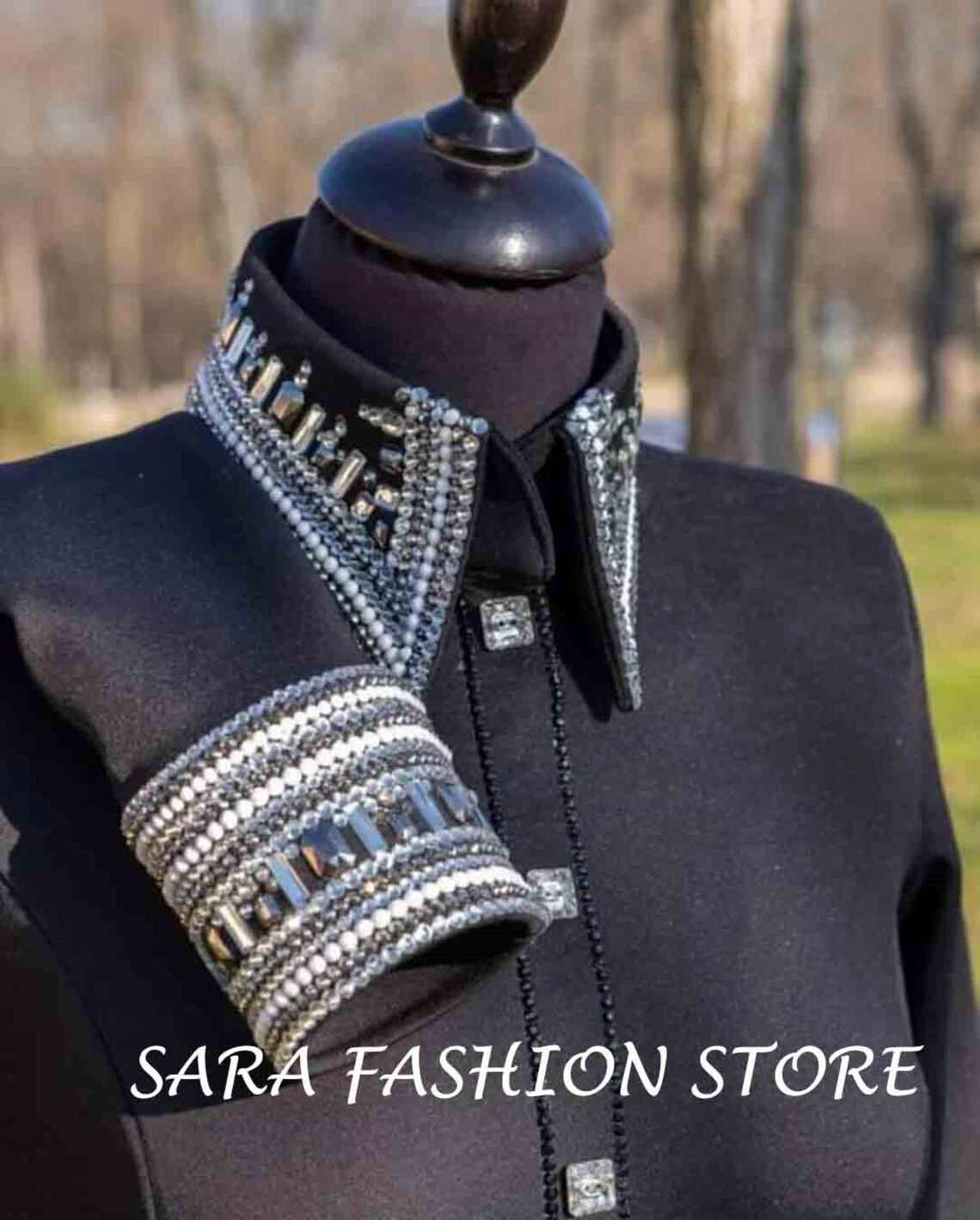 Western Women Show Bolero Black Base Show Bolero With Black Clear ...