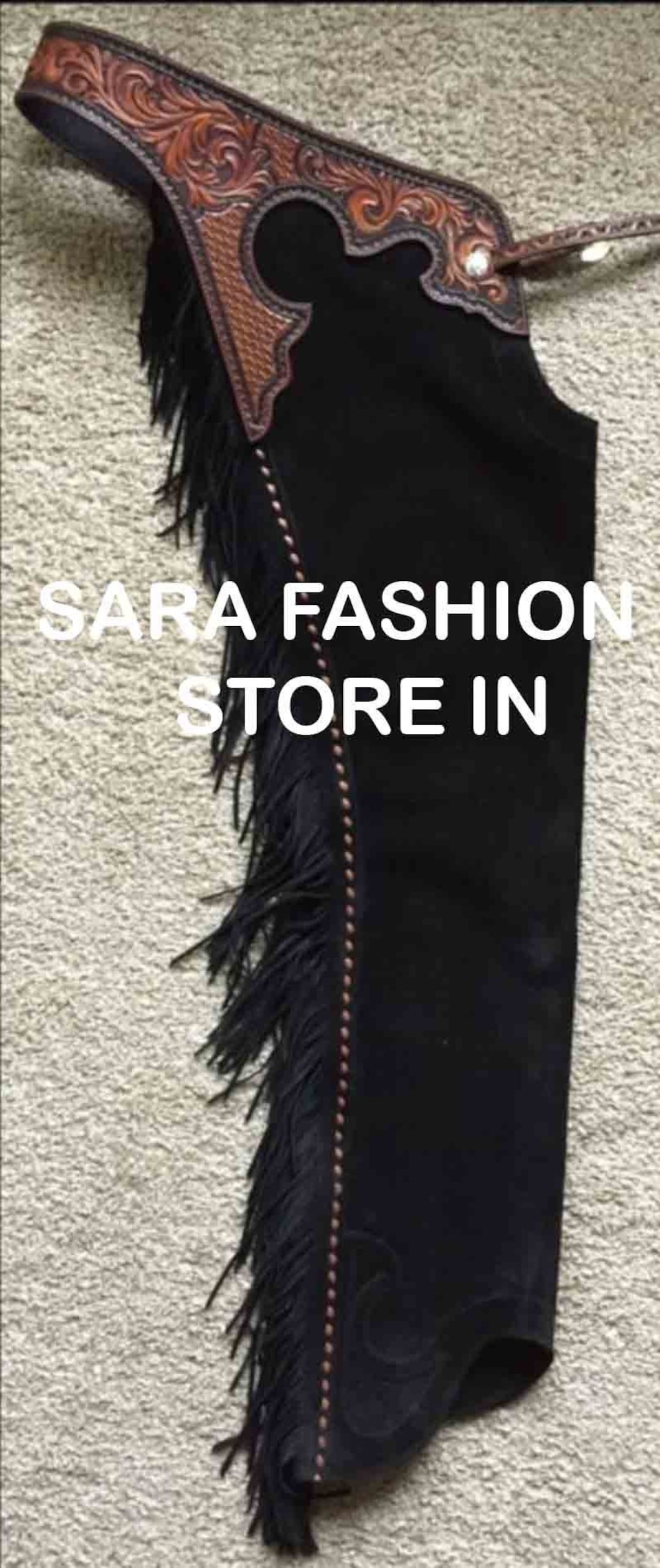 Custom Hand Made Western Chinks / Chaps- Sand Color Suede Chinks/ Chaps ...