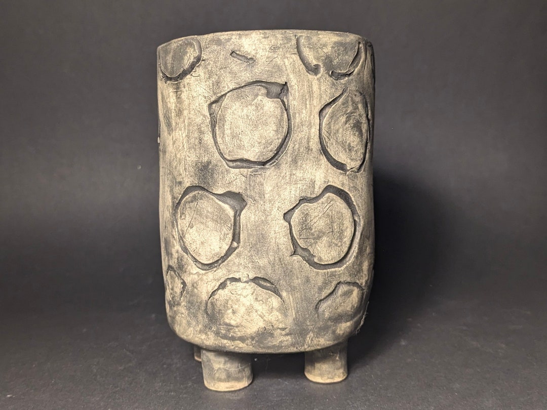 6" Ceramic Vase Circles Pattern - Etsy