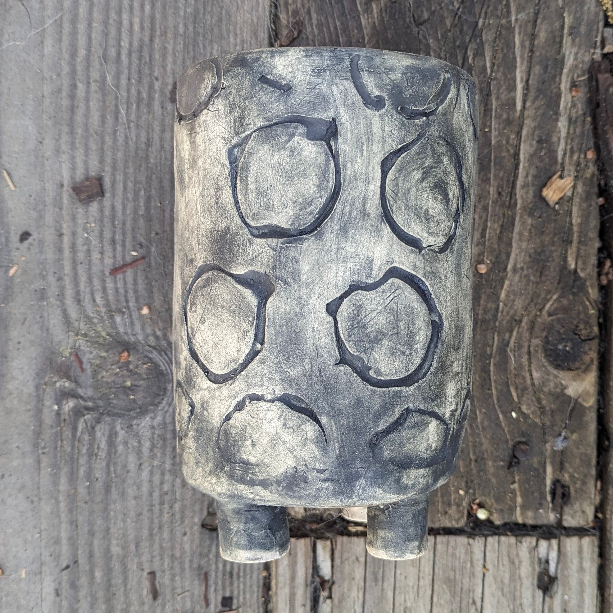 6" Ceramic Vase Circles Pattern - Etsy