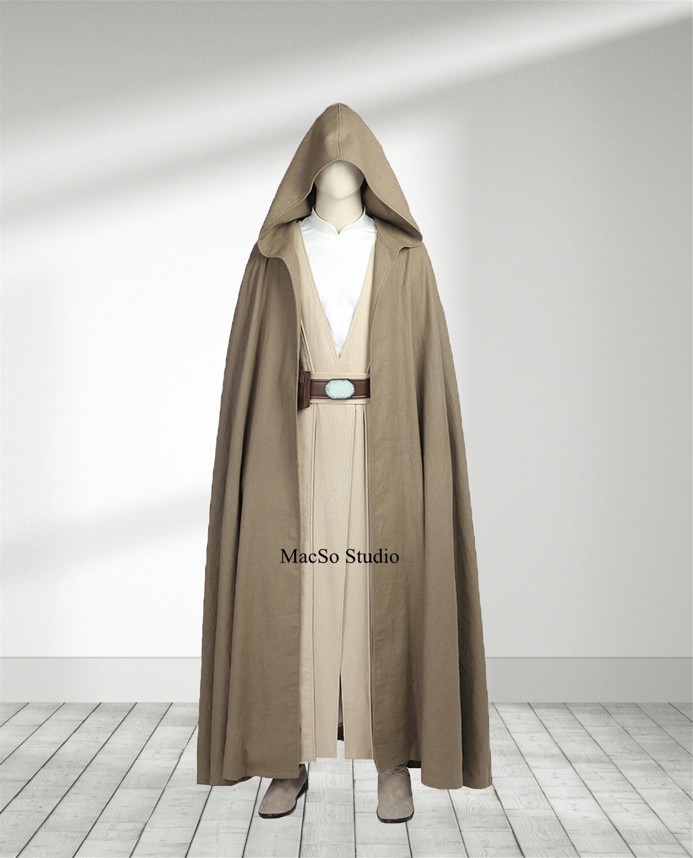 Star Wars 8 Luke Skywalker Khaki Cloak Costume Full Set Man - Etsy