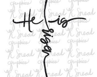 He is Risen Word Art | Etsy
