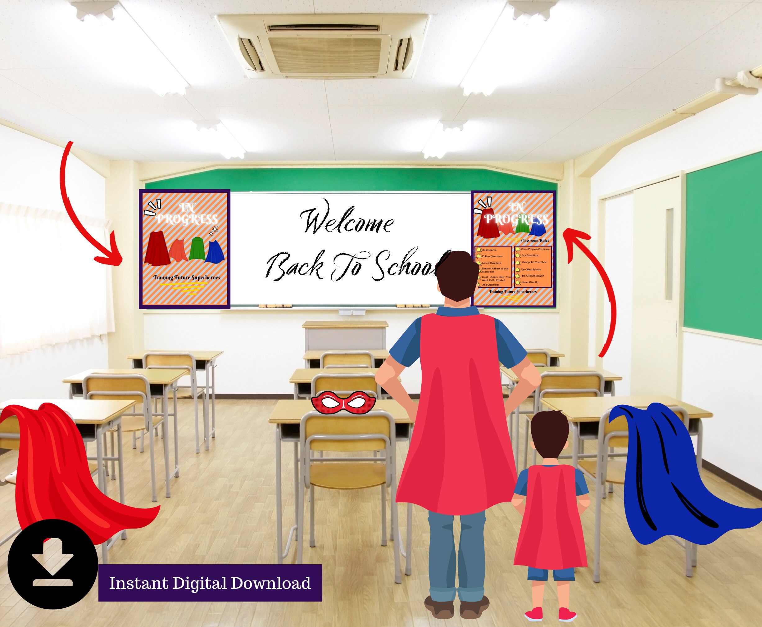 Instant Digital Download Superhero Classroom Posters for Teachers - Etsy