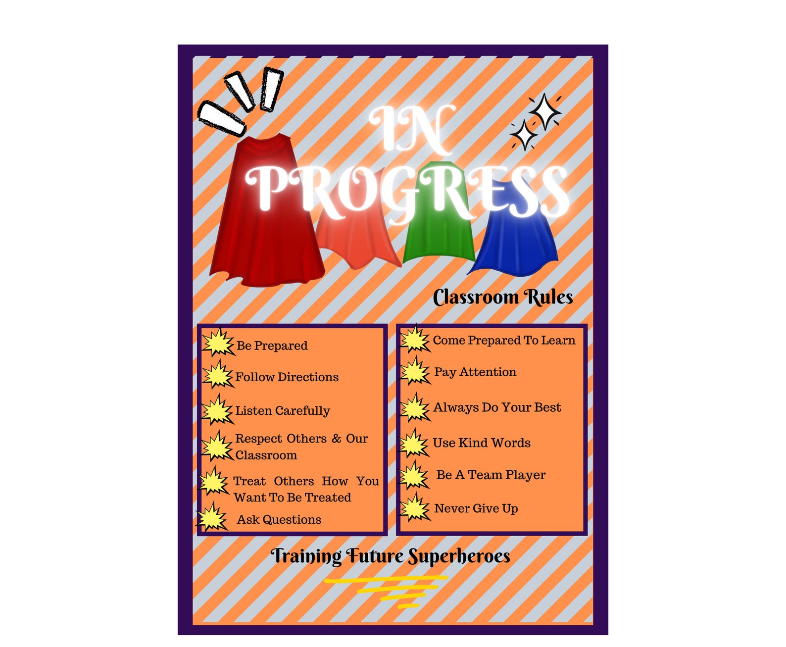 Instant Digital Download Superhero Classroom Posters for Teachers - Etsy