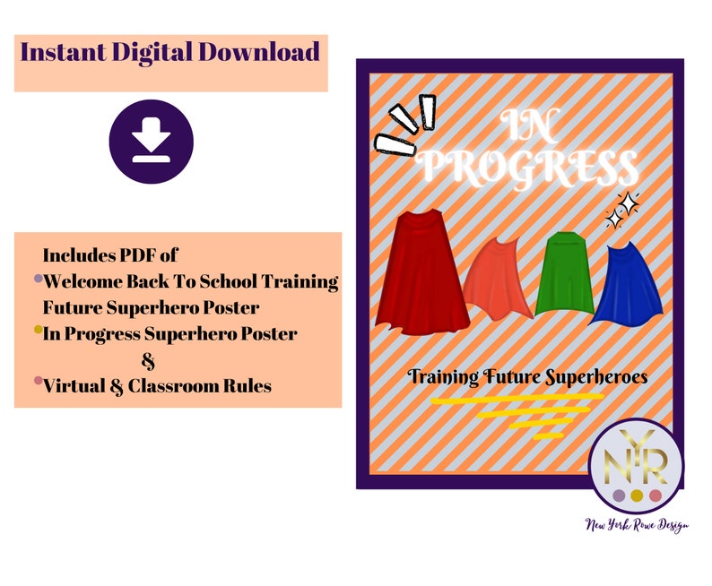 Instant Digital Download Superhero Classroom Posters for Teachers - Etsy
