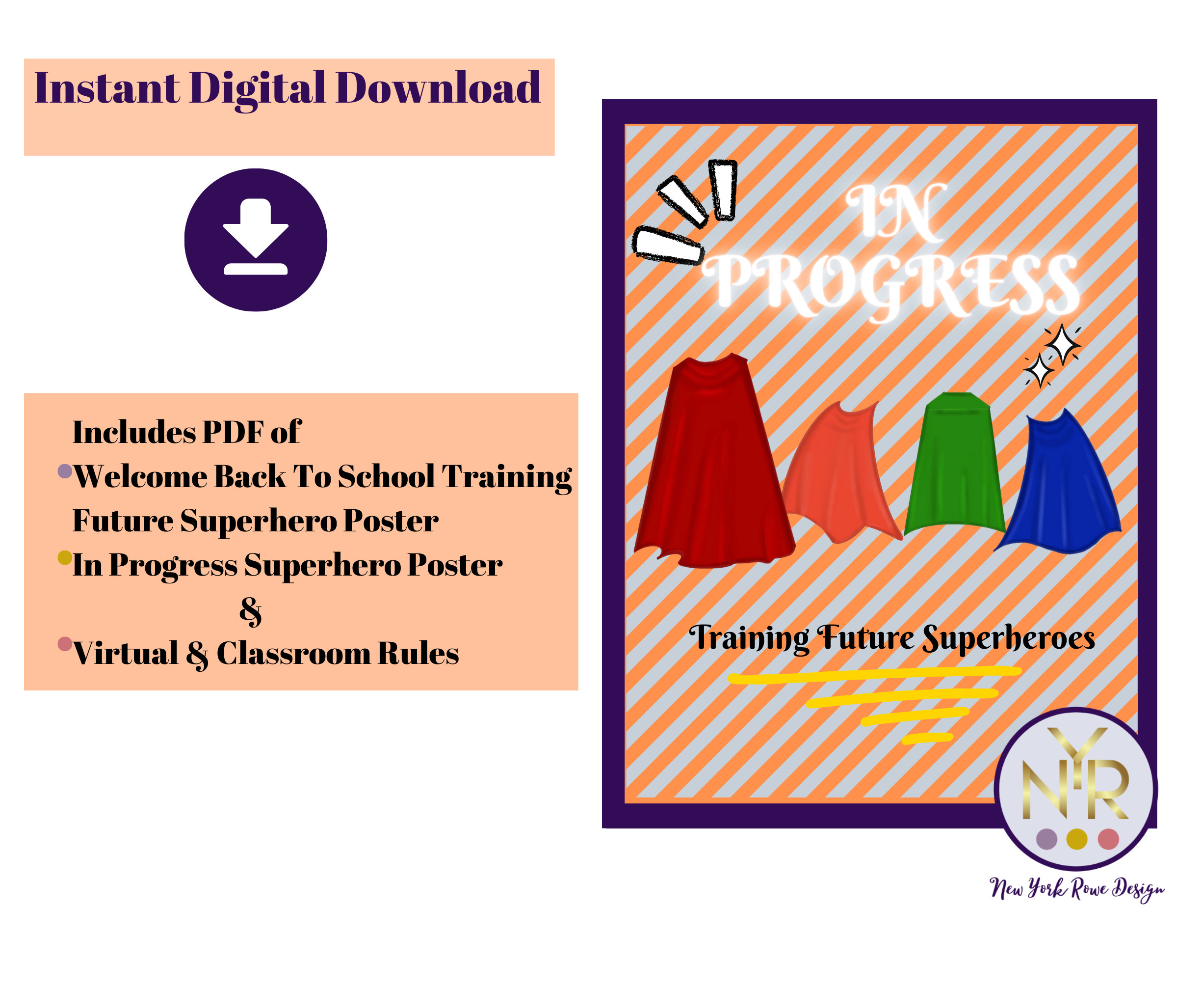 Instant Digital Download Superhero Classroom Posters for Teachers - Etsy