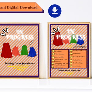 Instant Digital Download Superhero Classroom Posters for Teachers - Etsy