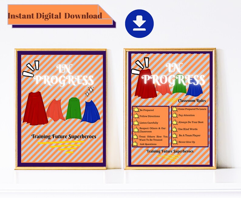Instant Digital Download Superhero Classroom Posters for Teachers - Etsy