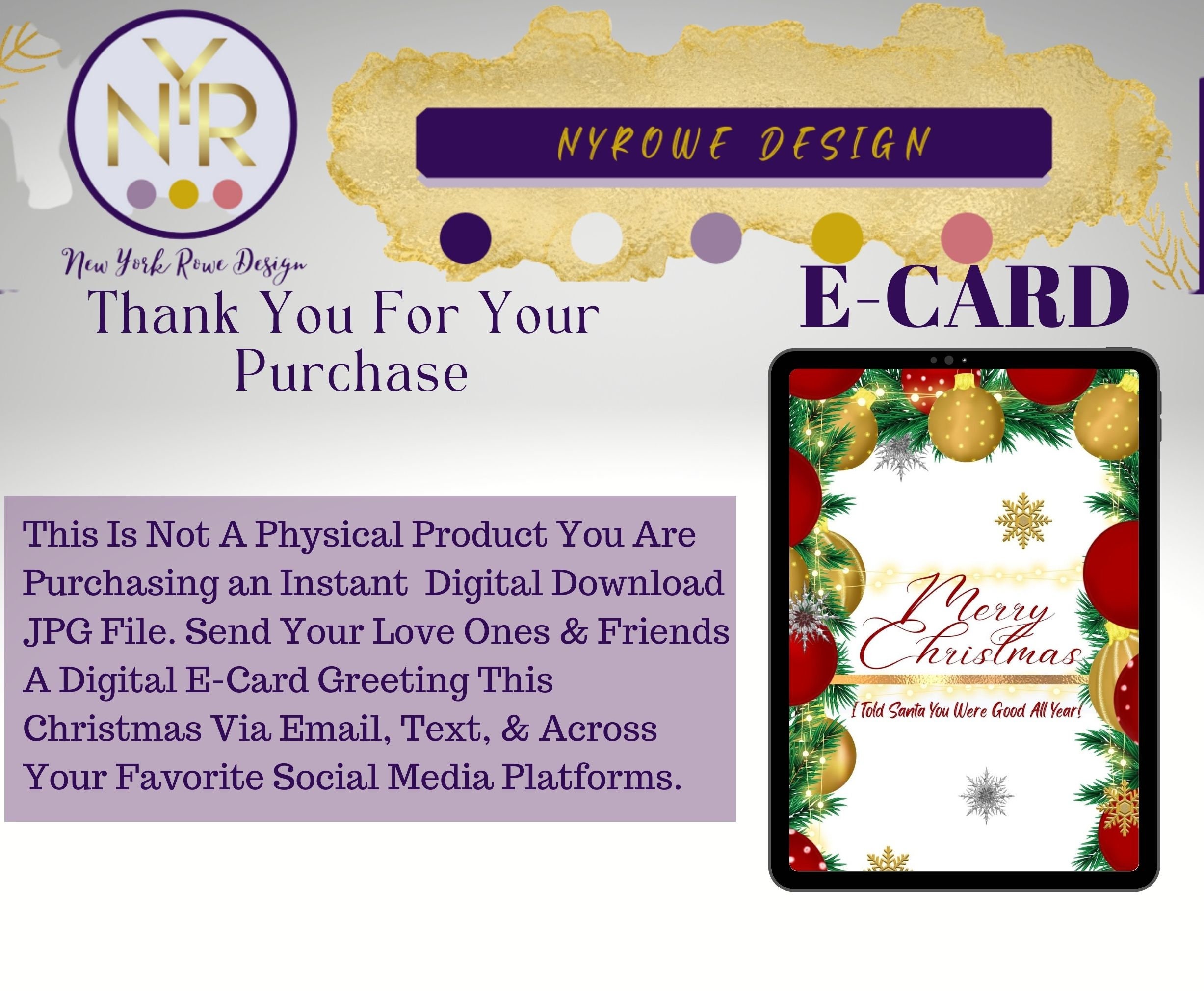 Christmas Digital E-card, Merry Christmas E-card, Digital Download - Etsy