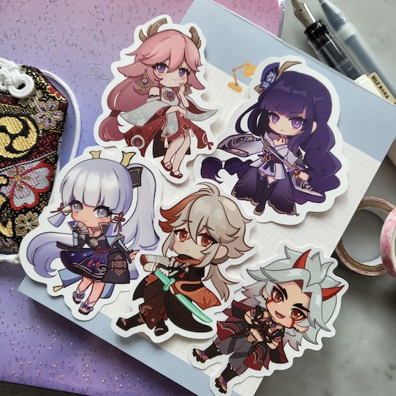 Genshin Impact Stickers 3'' Matte Stickers With | Etsy