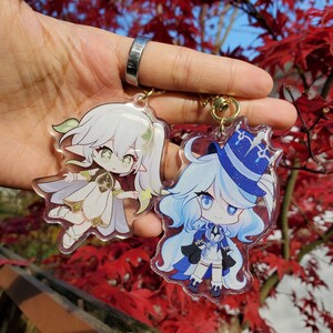 Genshin Impact Keychain - Acrylic 3 Inch Keychains With Chibi Genshin ...