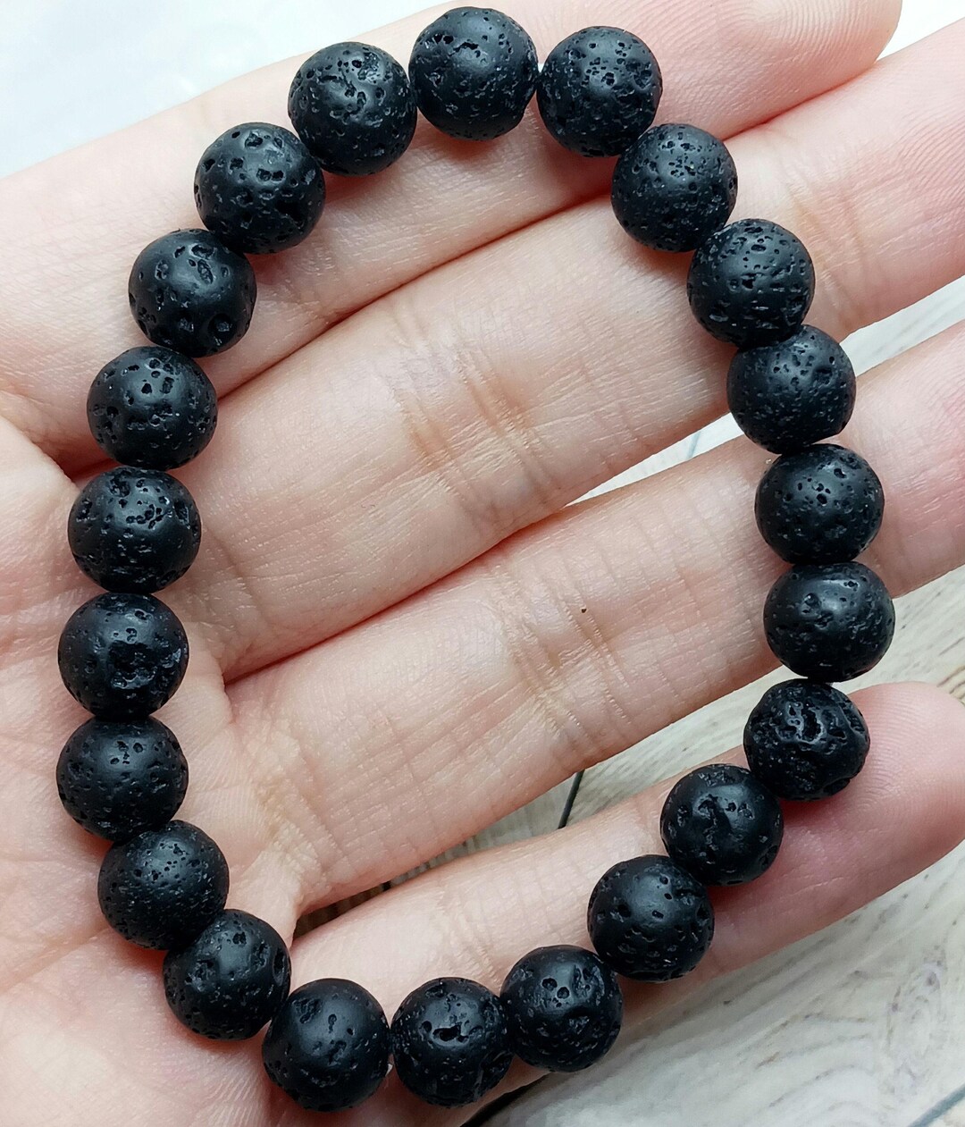 Black Lava Stone Bracelet Lava Rock Bead Bracelet Lava Stone Jewelry ...