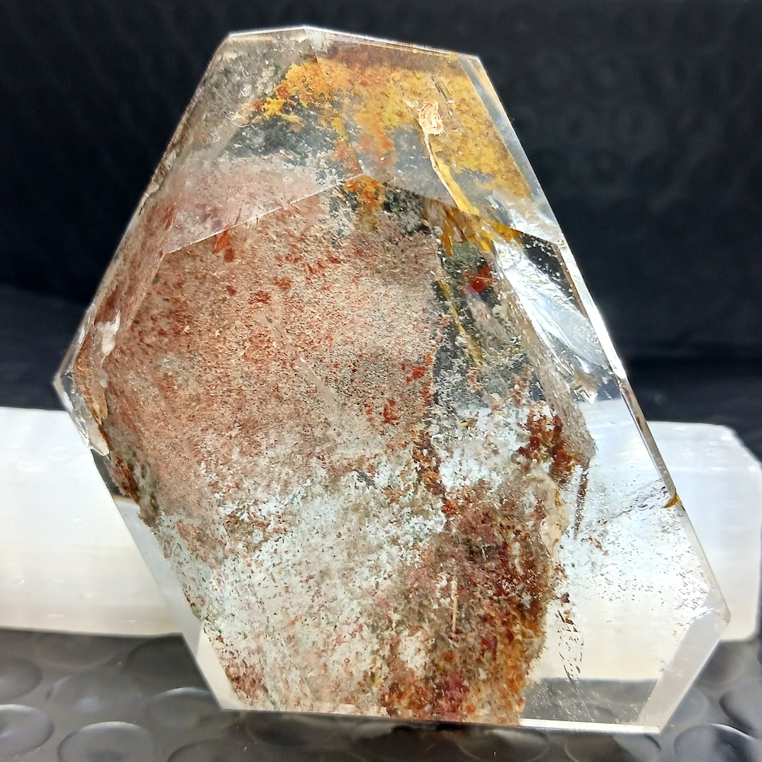 Gemmy Garden Quartz Crystal Freeform Gem Quality Lodolite Garden Quartz ...