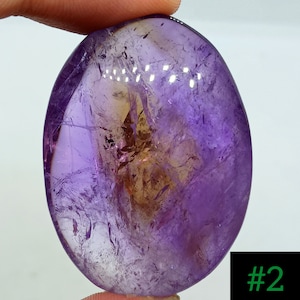 Ametrine Palmstone Gemmy Ametrine Crystal Palm Stone Polished Ametrine ...